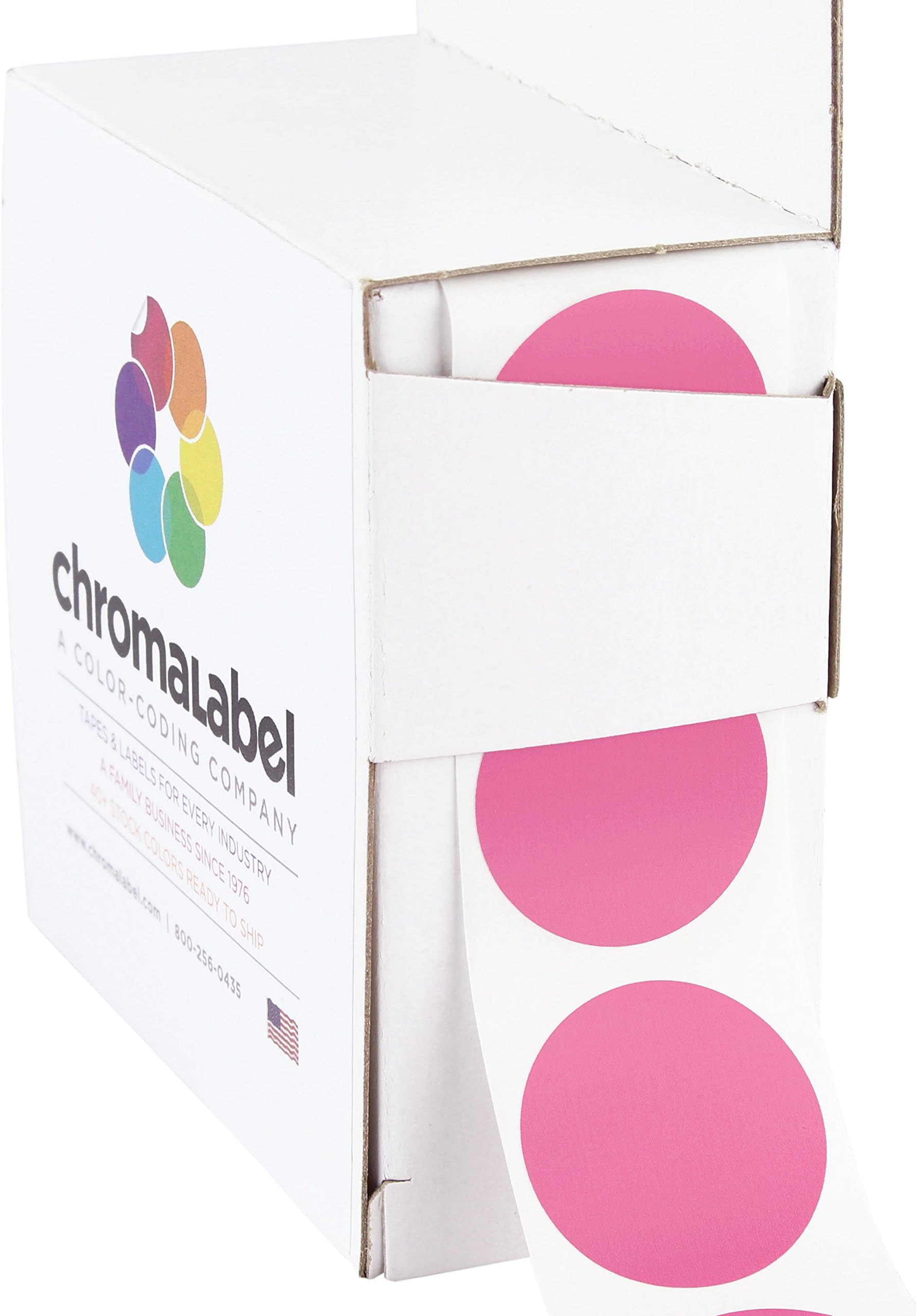 Amazon.com : ChromaLabel 1 Inch Round Label Permanent Color Code Dot ...