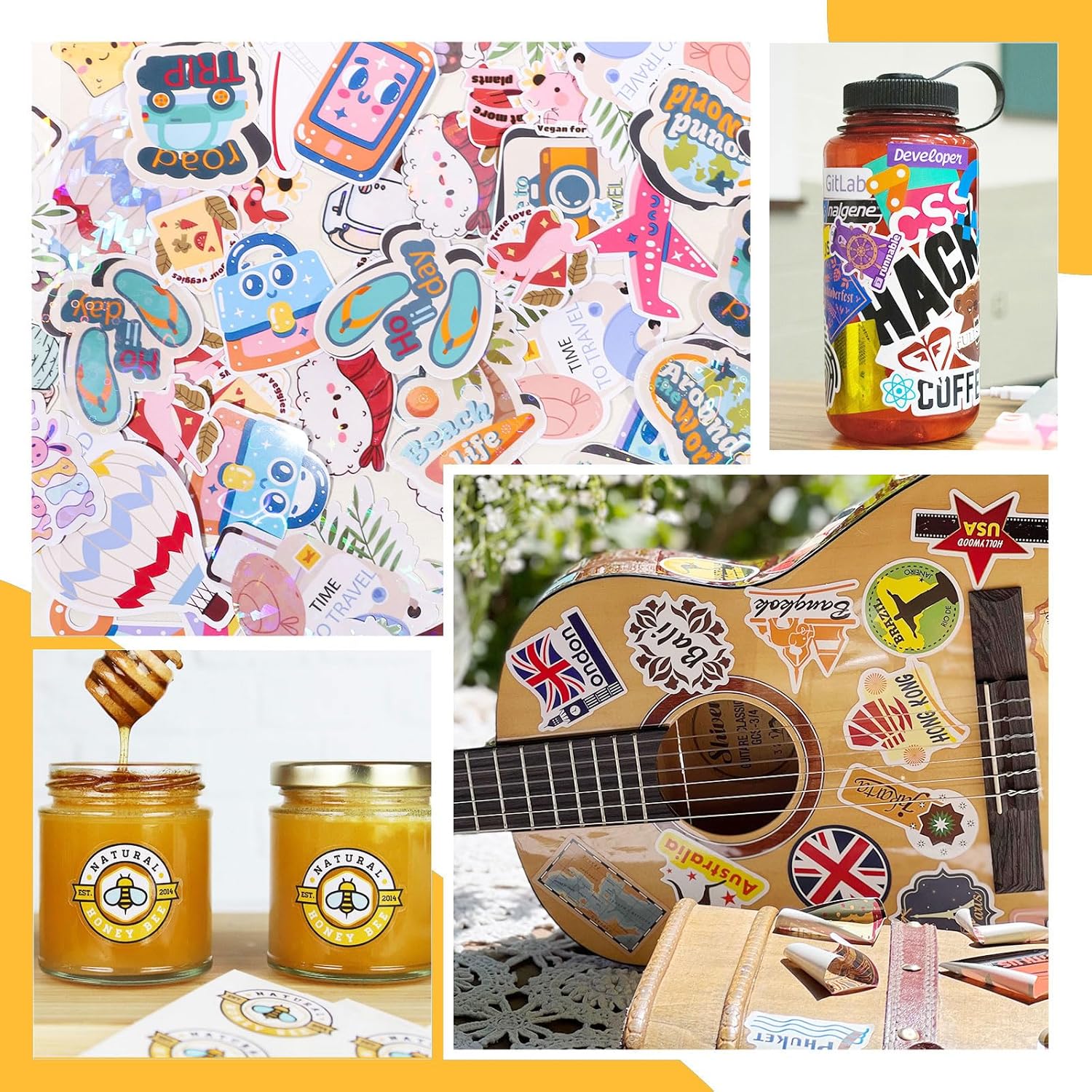 TECKWRAP Holographic Sticker Paper, Holographic Vinyl Laminate Film ...