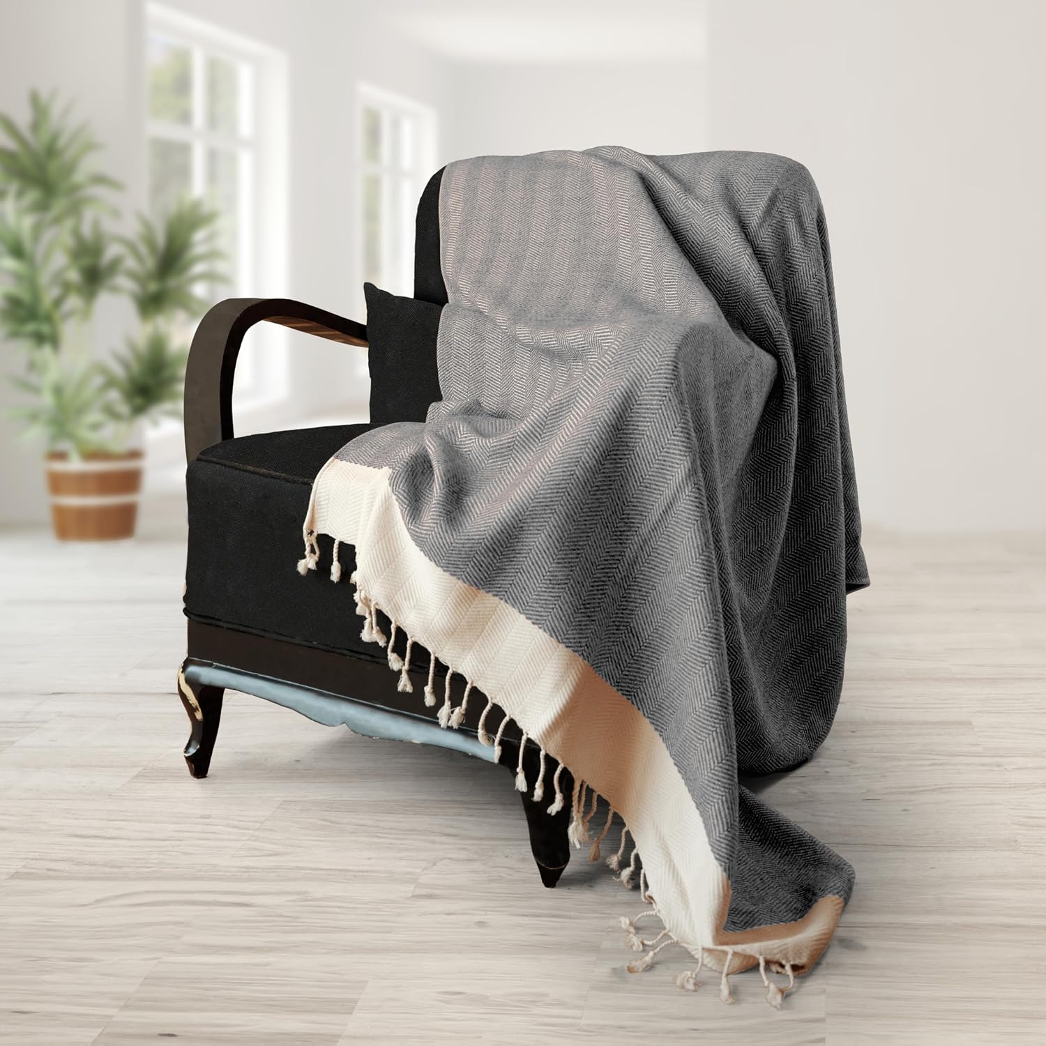 Amazon.com: SMYRNA TURKISH COTTON 50 x 60 inches Large Throw Blanket ...
