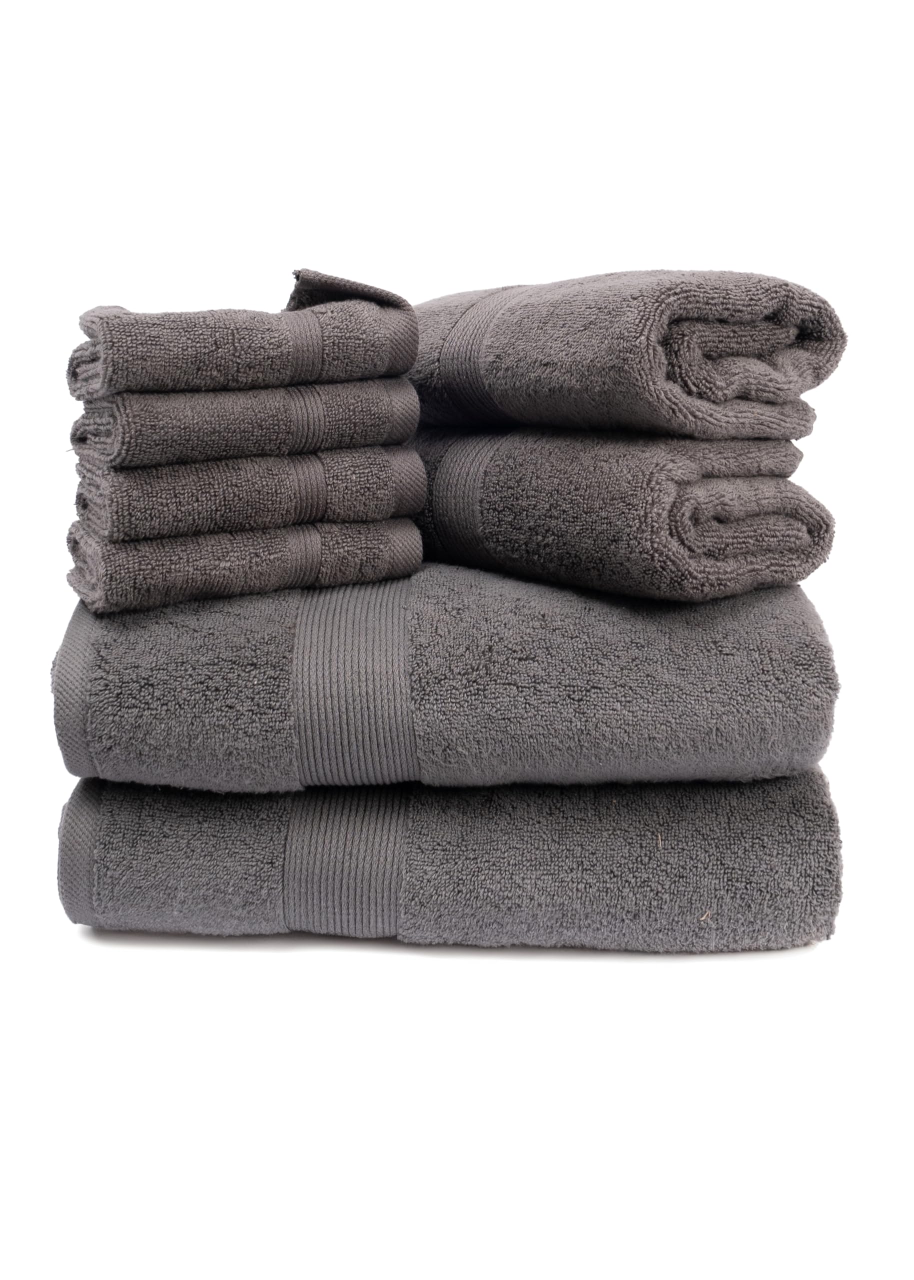 Maple Threads Super Soft Luxury Towels, 8 Piece Set, 100% Cotton, 550 ...