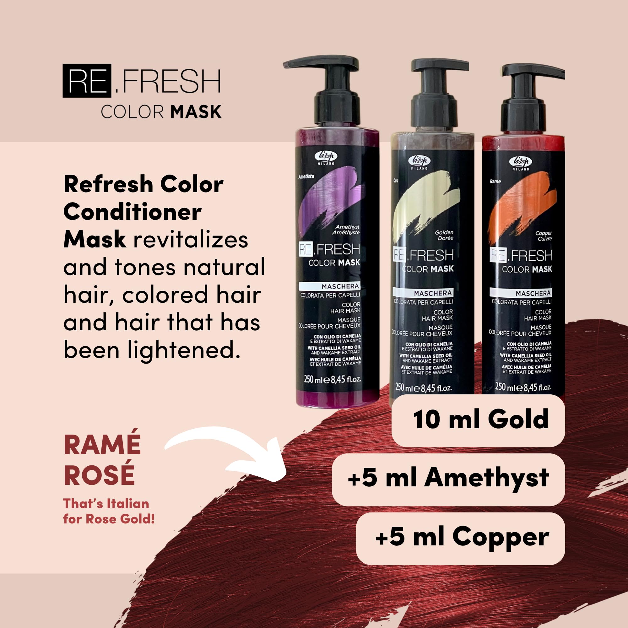 Lisapcolor Depositing Hair Mask Pink 8 45 Oz Hair Gloss | Desertcart ...