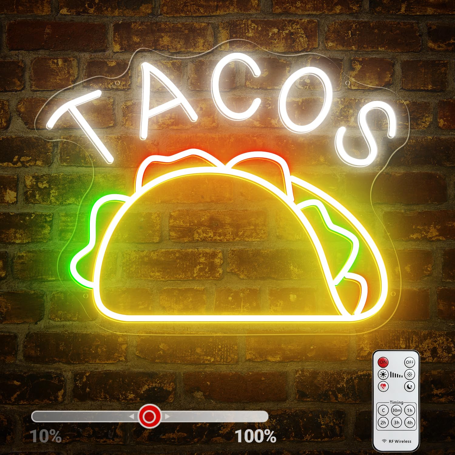 Amazon.com : Upgraded TACOS LED Neon Light Signs with Timming Remote ...