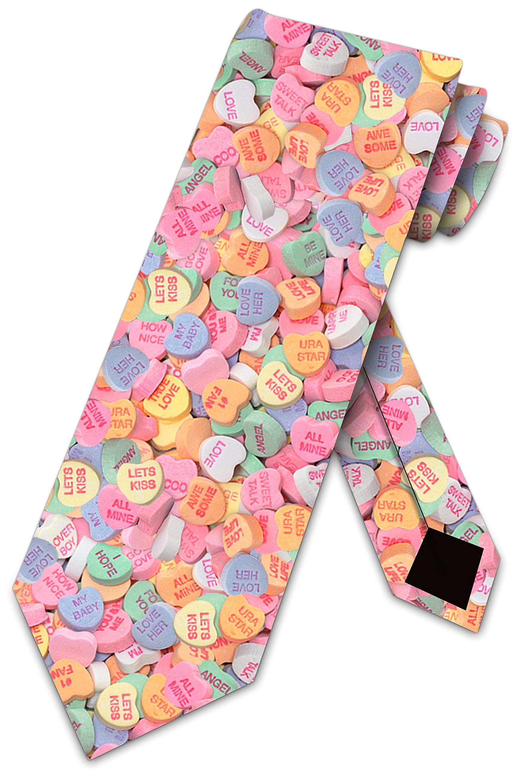 Amazon.com: Three Rooker Valentines Day Ties Candy Heart Mens Necktie ...