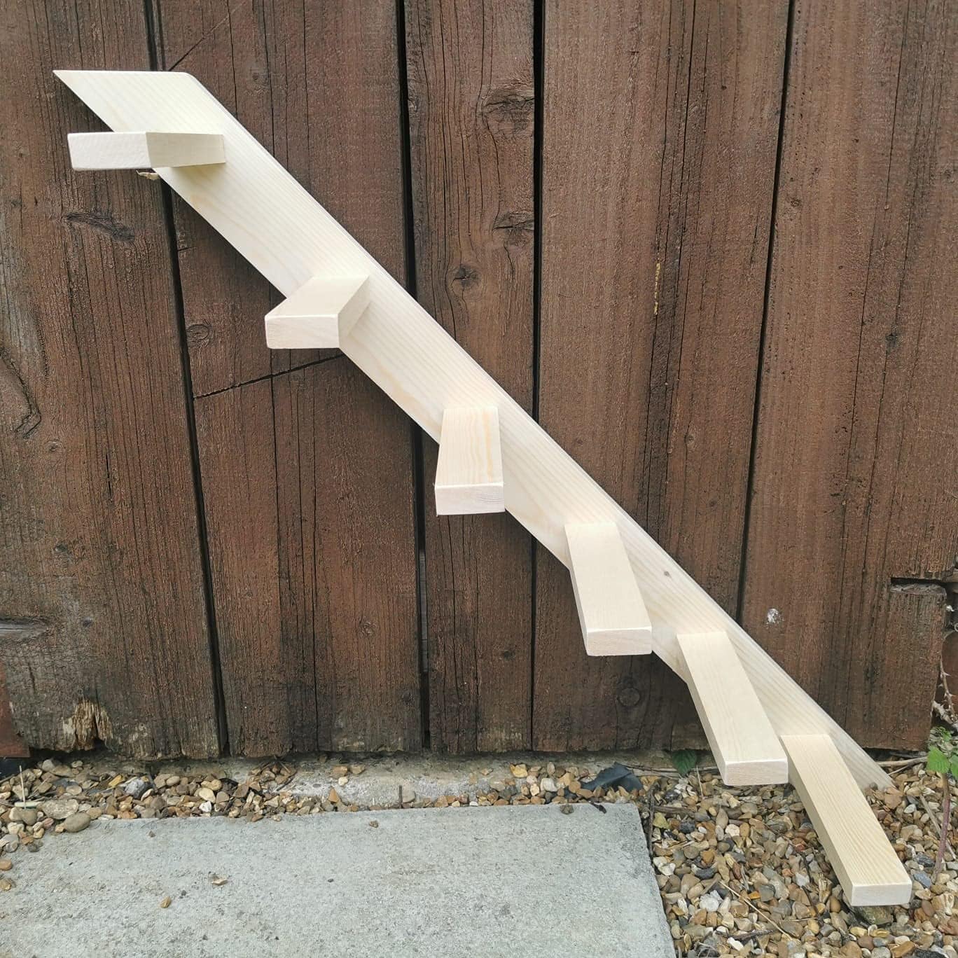 Cat Ladder Wall or Fence Mounted Pet Steps Furniture Tower UK Made ...