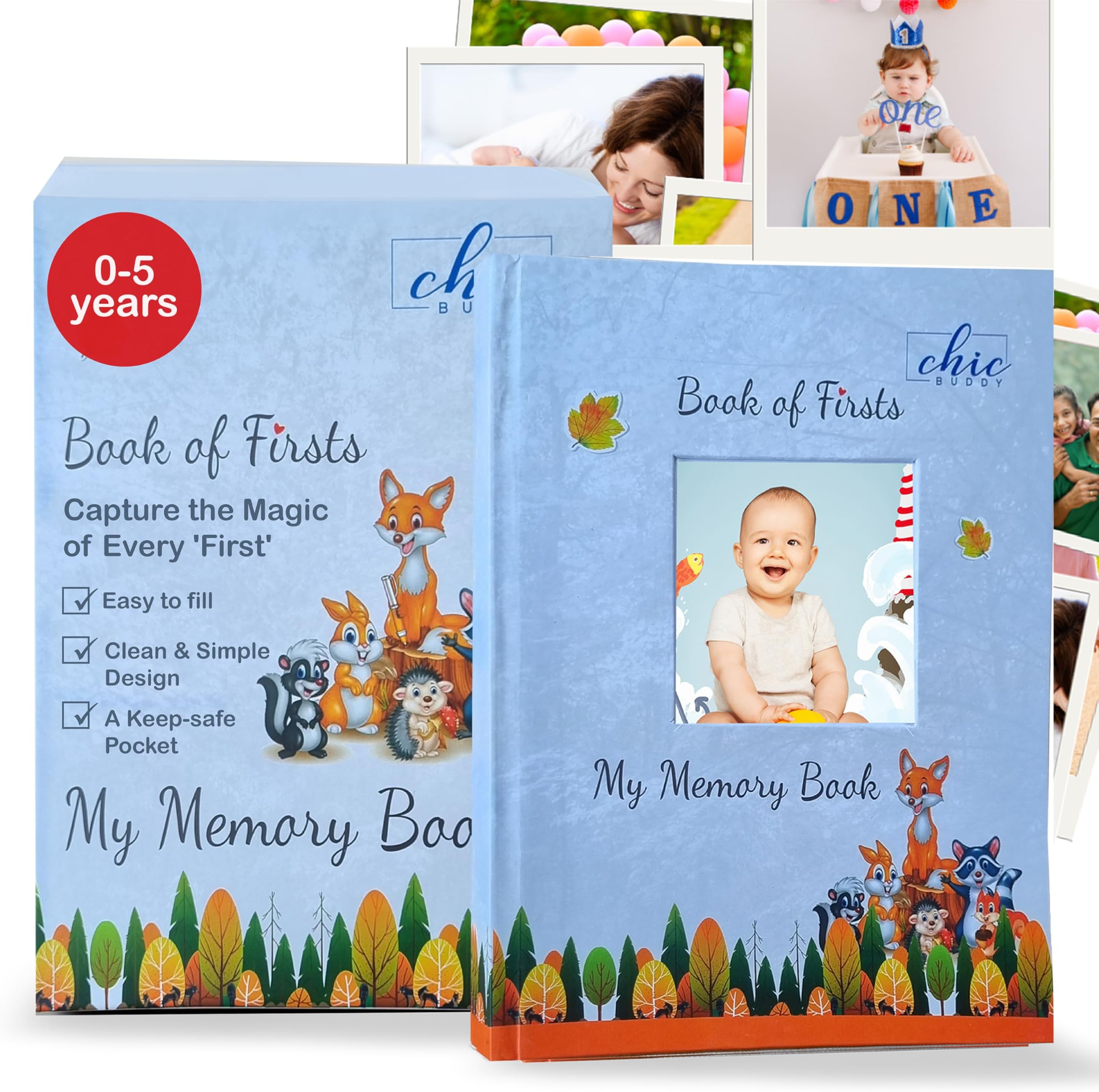 A Baby Cherry - Baby Record Book with Photo Album | 80 pages | Baby ...