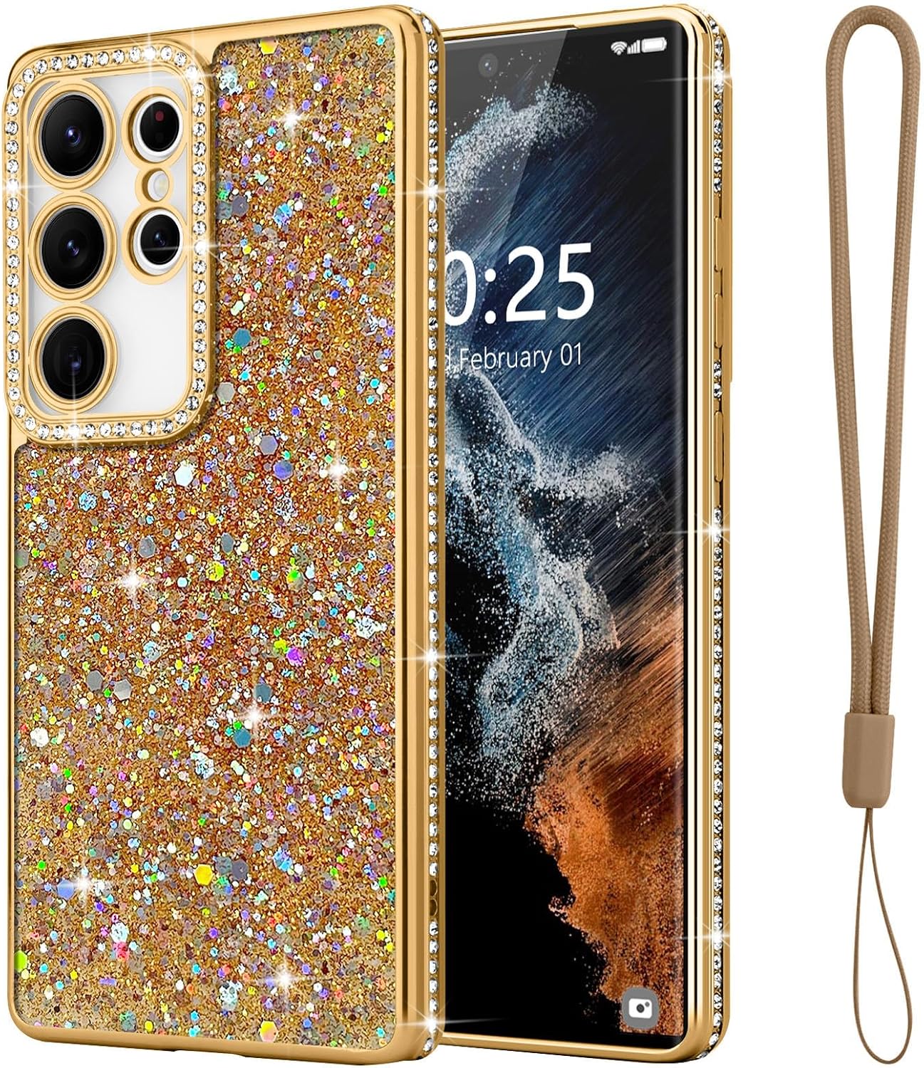 Amazon.com: Lafunda for Samsung Galaxy S22 Ultra Case Glitter, Luxury ...