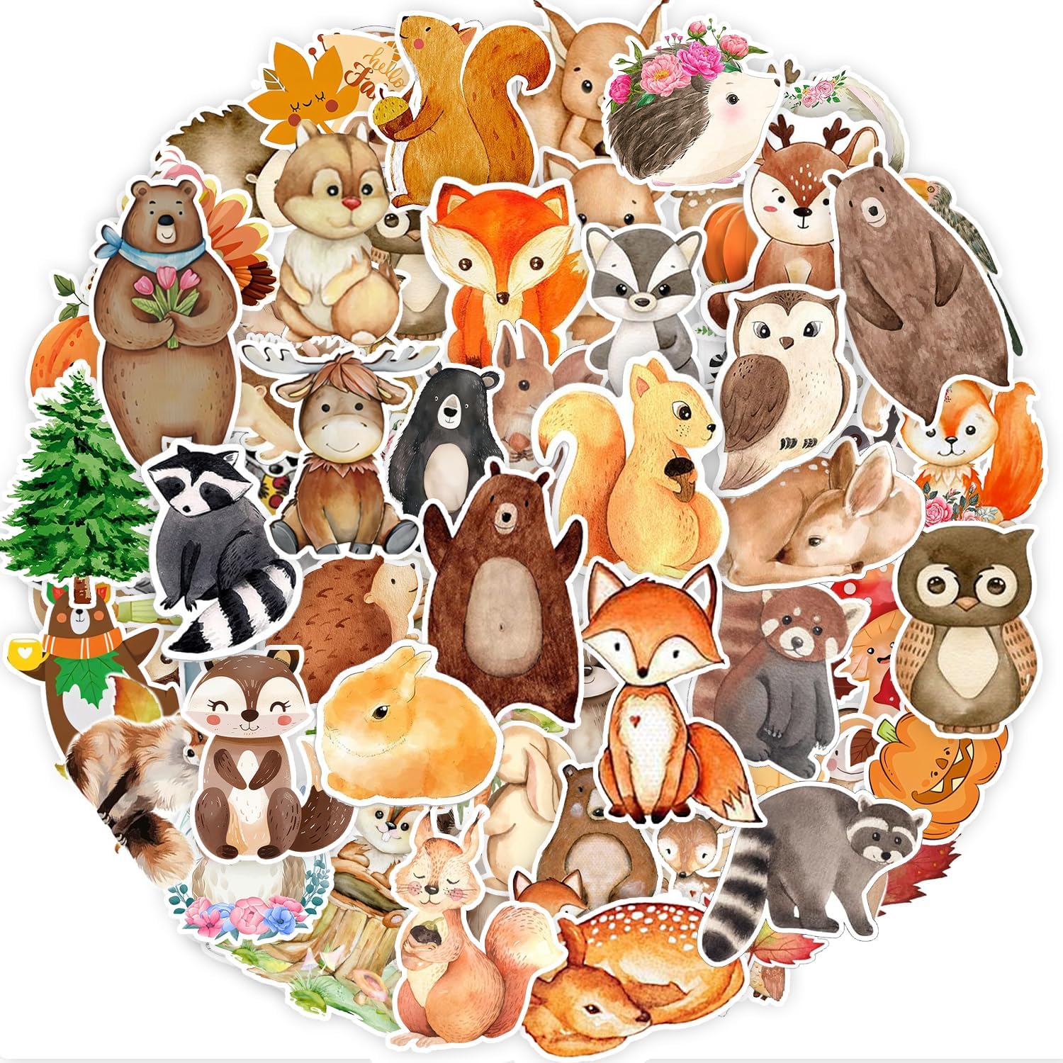 Amazon.com: 30Pack Make A Woodland Creatures Stickers - Party Supplies ...