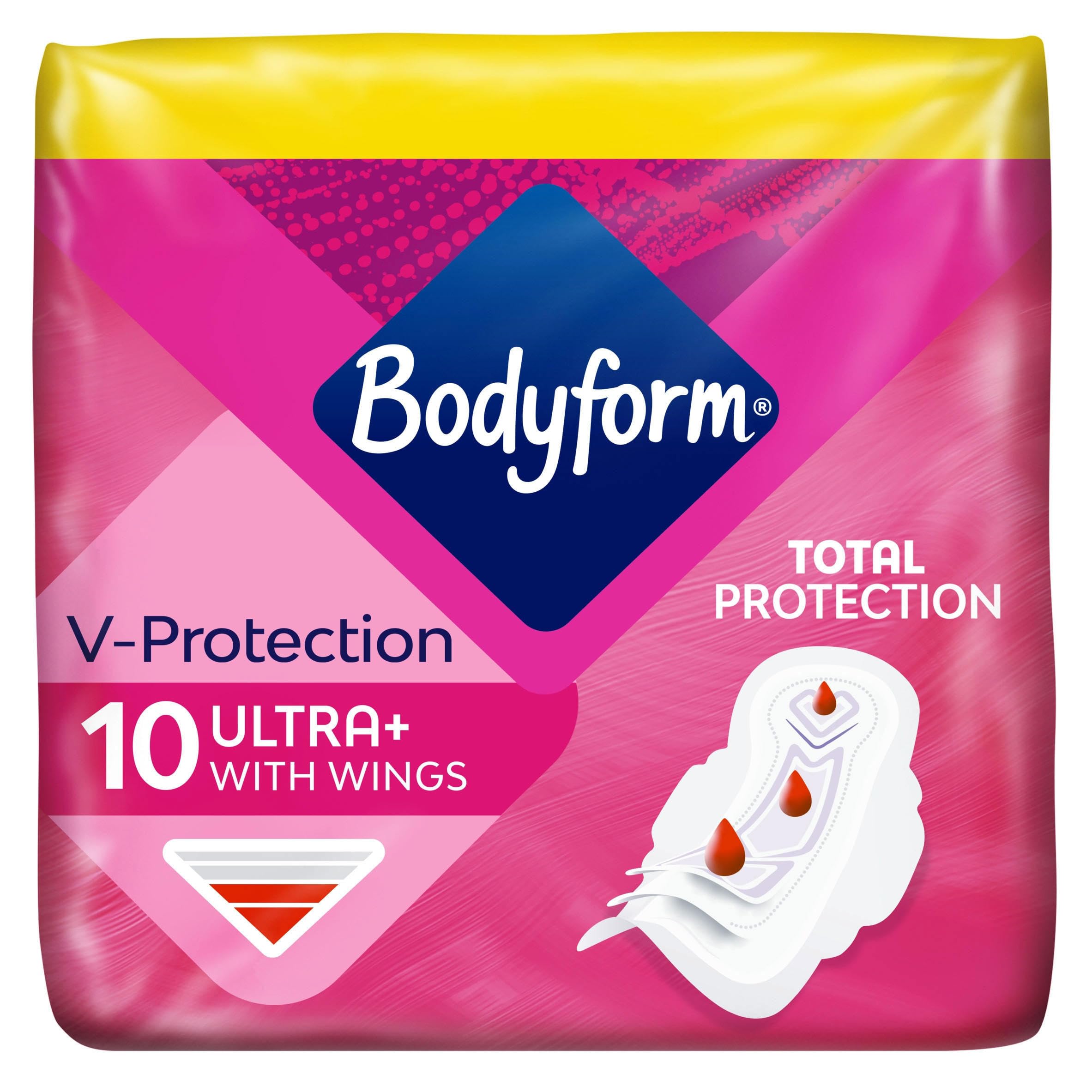 Bodyform Ultra with Wings, Normal Perfume Free - 10 Sanitary Towels ...