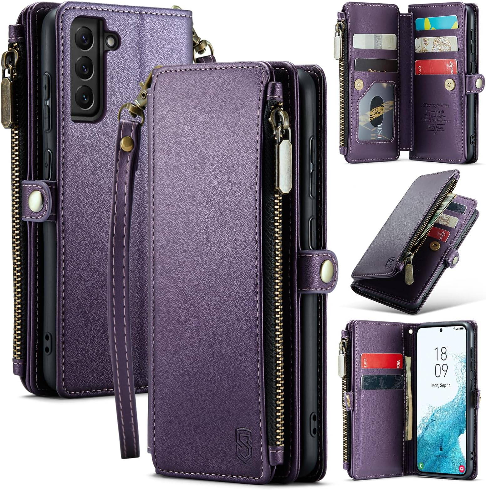 Amazon.com: Defencase for Samsung Galaxy S22 Case, 【RFID Blocking】 for Galaxy S22 Case Wallet ...