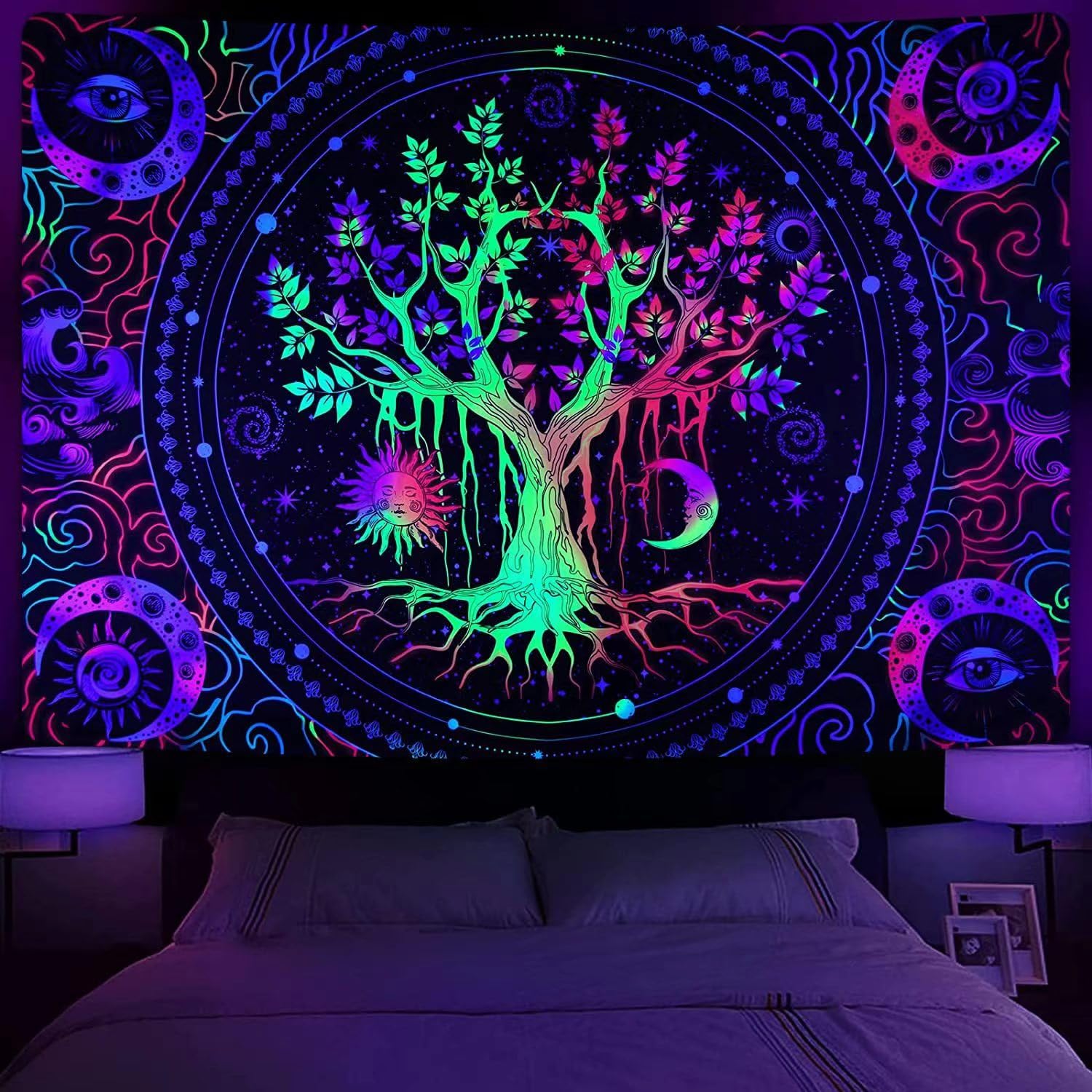 8 x Brand New Glow in the Dark Tapestry, Tapestry, Tapestry Wall Tapes ...