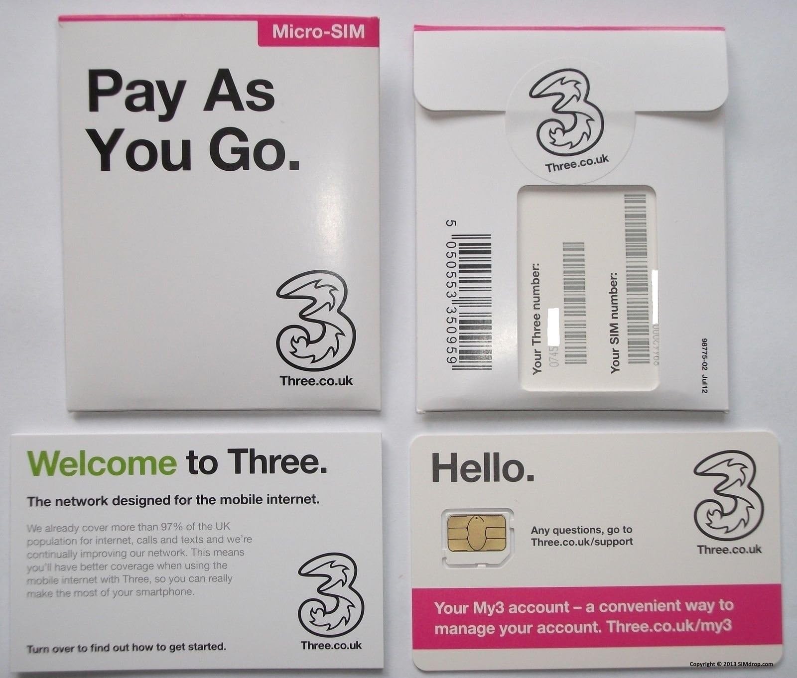 EE T- Mobile Superfast 4G Pay As You Go Nano/Micro/Standard SIM PAYG 4G ...