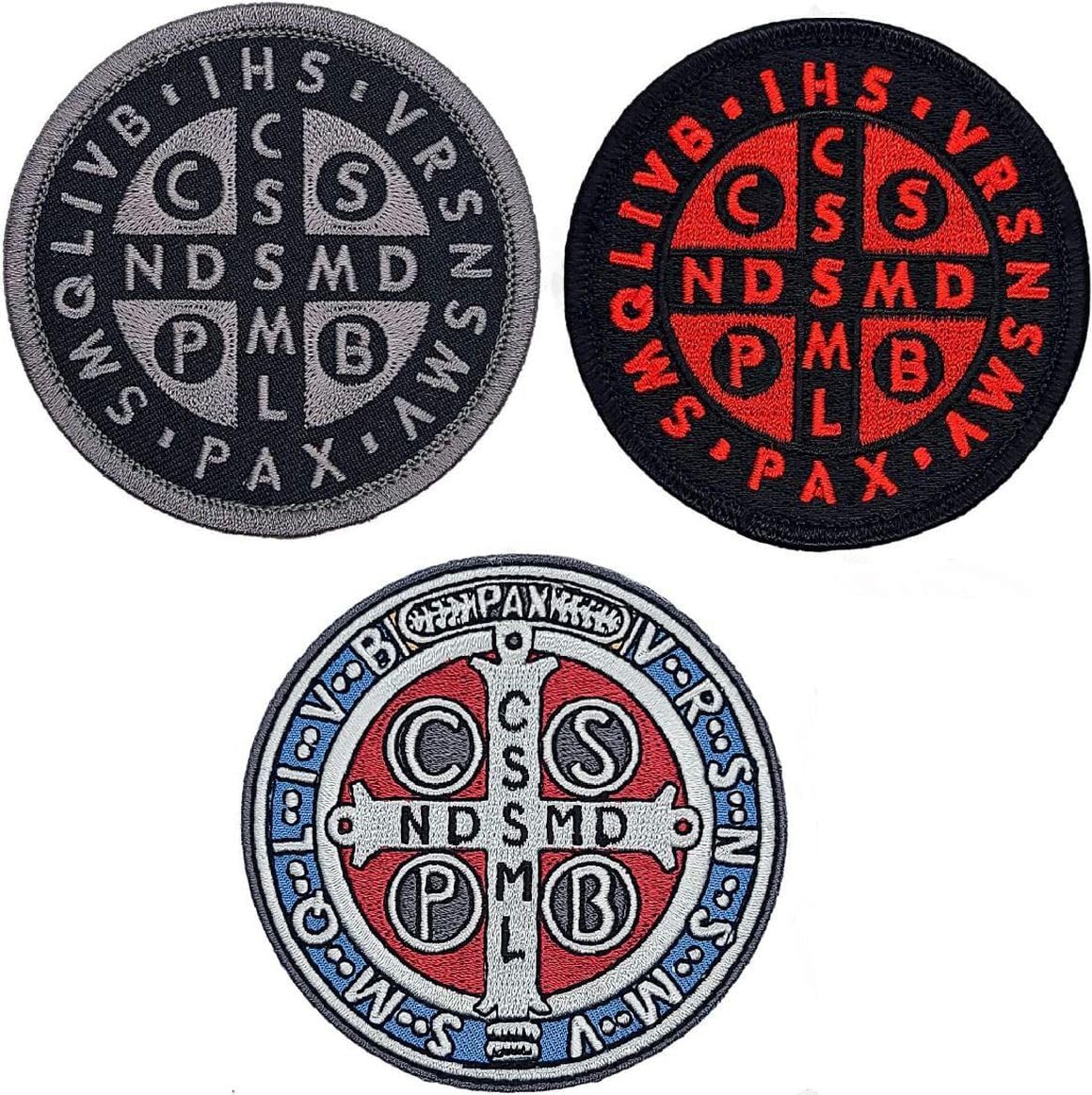 Amazon.com: Saint Benedict Cross Crusader Morale Patch 3pc Bundle - 3 ...