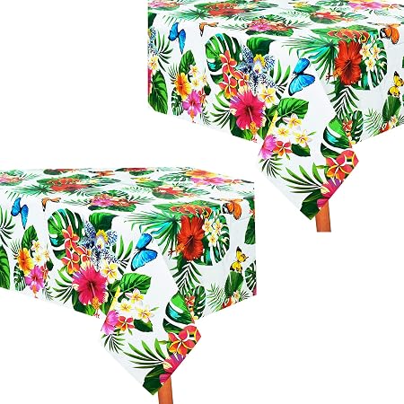 Amazon.com: 3 Pack Hawaiian Luau Tablecloths for Party Decoration ...