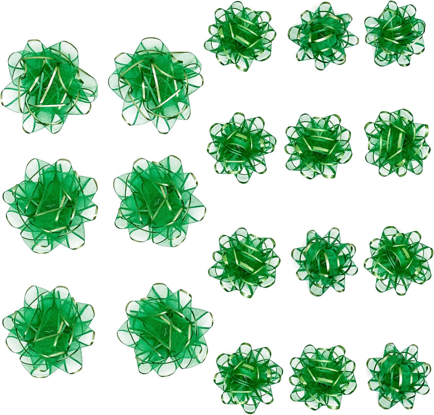 Amazon.com: 18 Pcs Gift Bows Assortment - Mini Gift Bows Green for ...