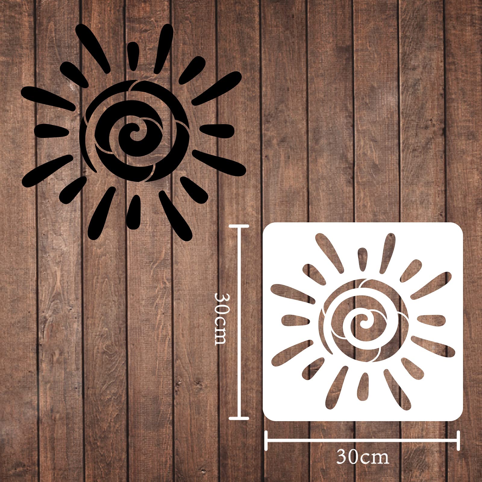 Rapunzel Sun Symbol Stencil