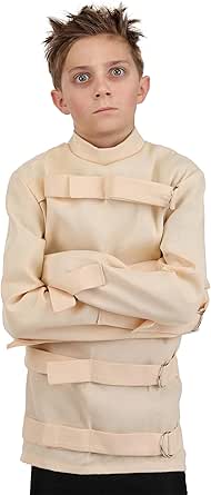 Amazon.com: Psych Ward Crazy Costume for Kids | Sturdy Tight Canvas ...