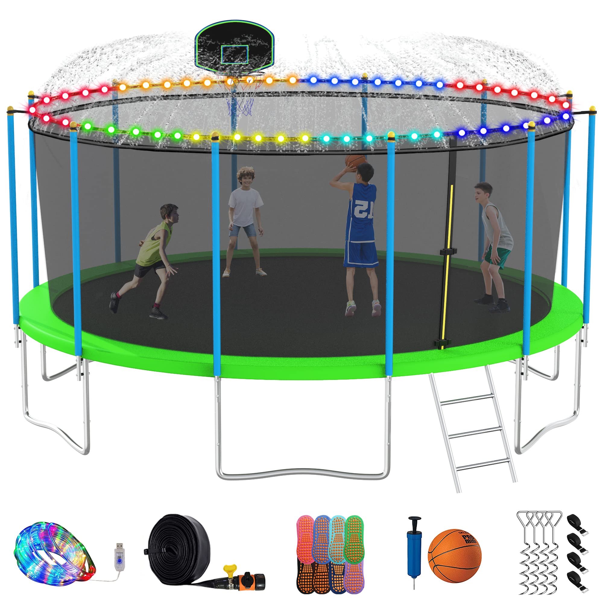 Buy XMIKA 1500LBS 12FT 14FT 15 FT 16FT Tranpoline for Adults & Kids ...