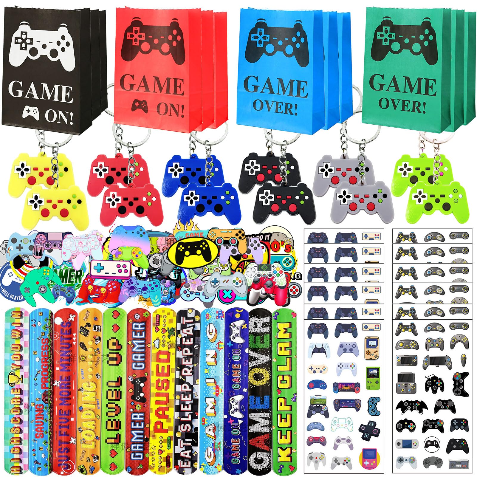 NEGOTIN 98 Pcs Video Game Party Favors, Party Favors - 12 set of party ...