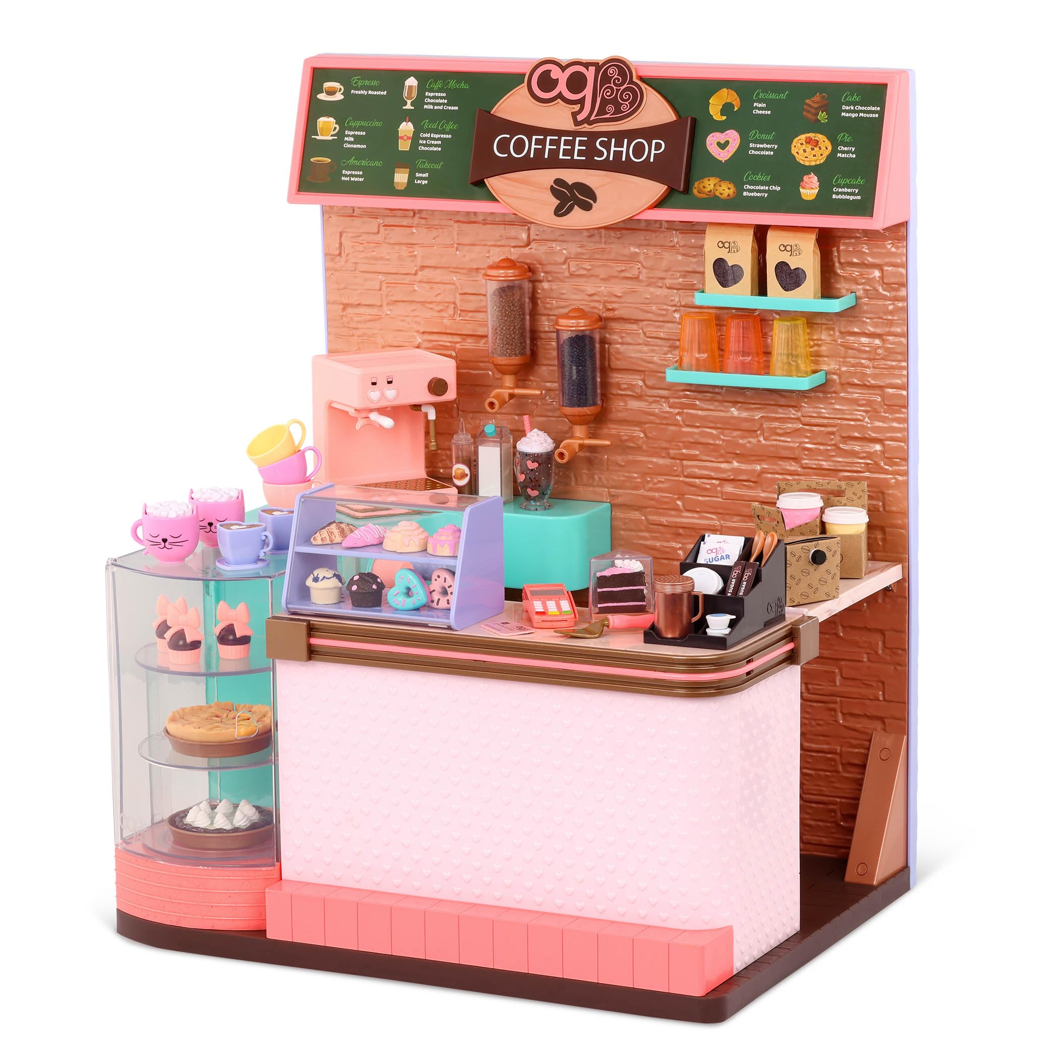 Our Generation – Coffee Shop Playset – Pretend Food Items – 18-inch ...