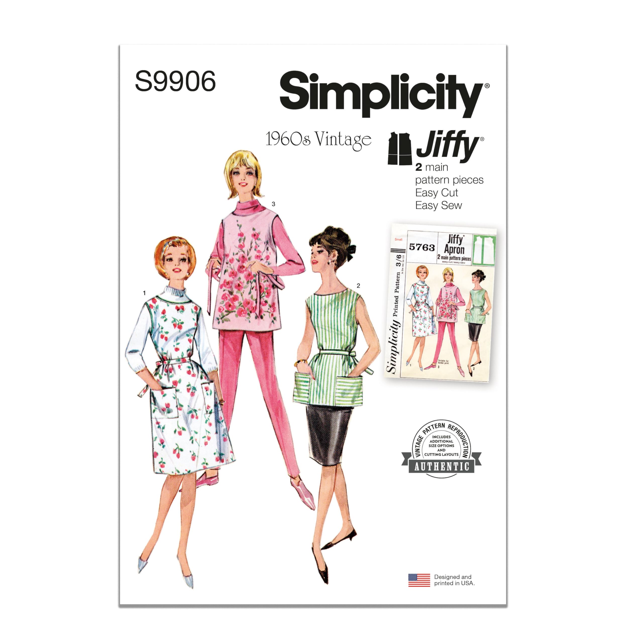 Amazon.com: Simplicity UNDEFINED Apron Sewing Pattern Packet ...