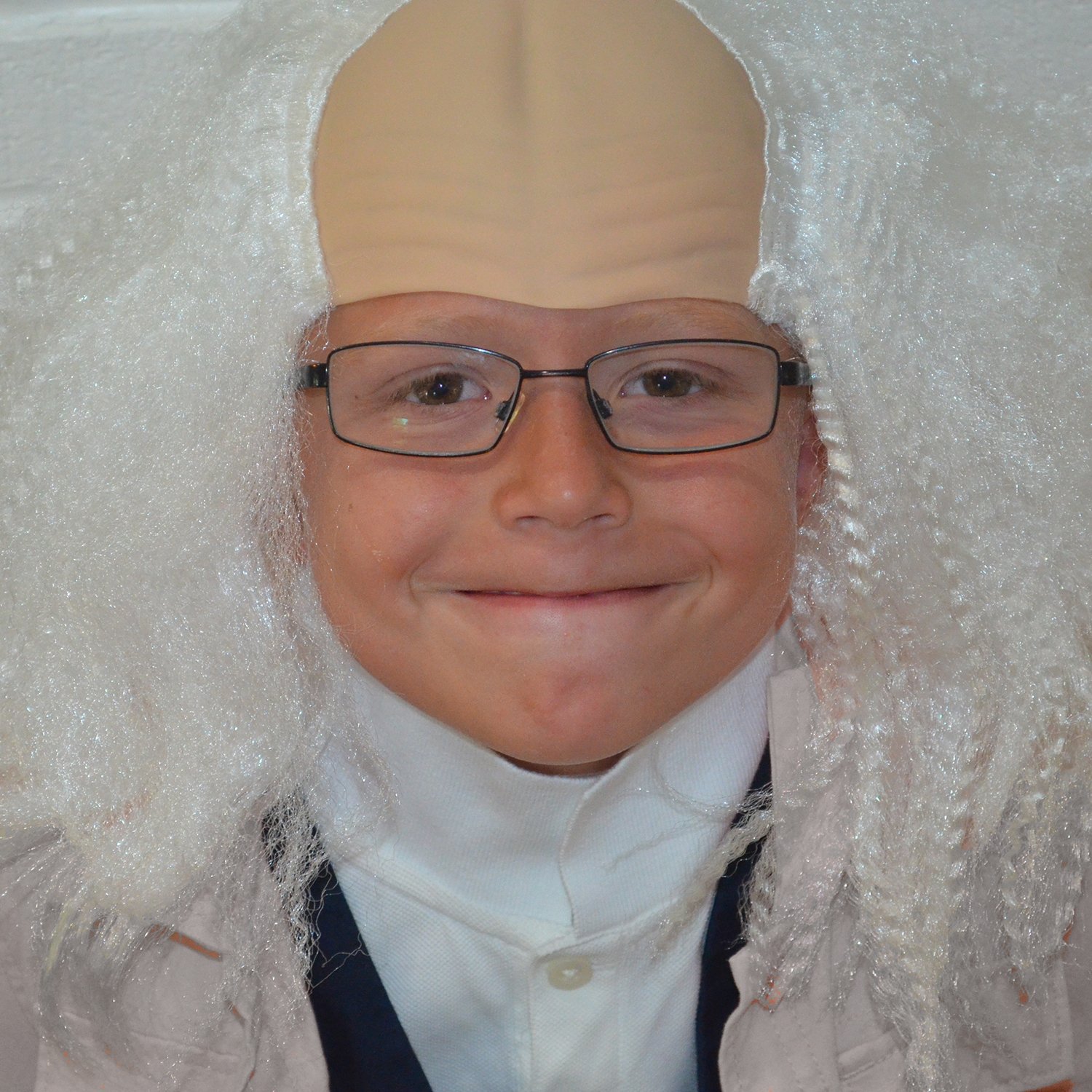 Ben Franklin Wig Tight Benjamin Franklin Costume Easy Wear Bald Cap Old ...