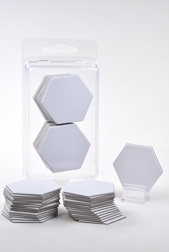 Amazon.com: Hedral Value Pack of 30 - Blank 1.5" Hexagon Hex Board Game ...
