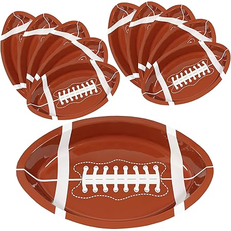 Amazon.com: Geetery 3 Pcs Football Serving Trays Wooden Shaped Football ...