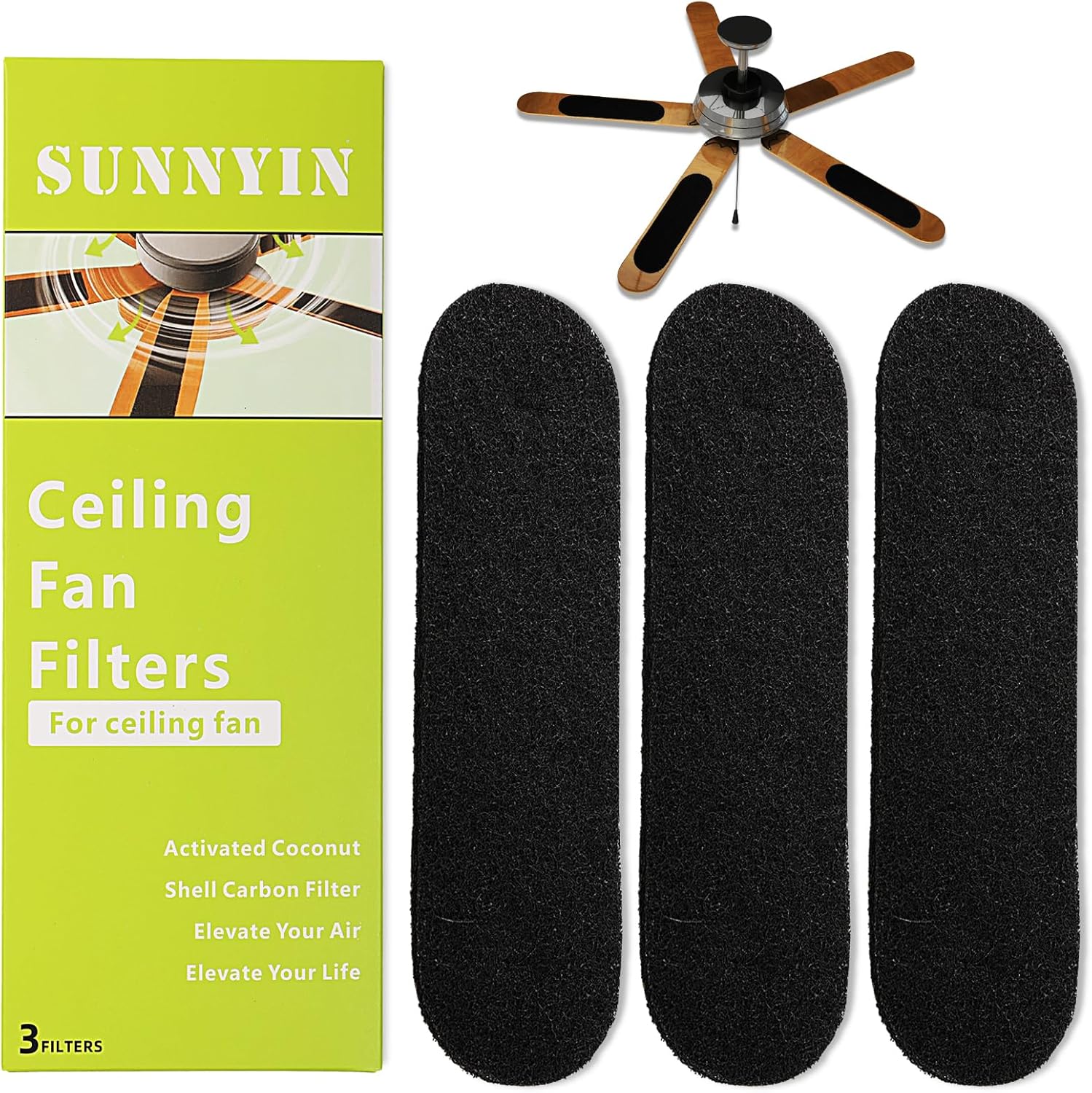 Amazon.com: Ceiling Fan Filters for Blades,Stronger Sticky Velcro With ...