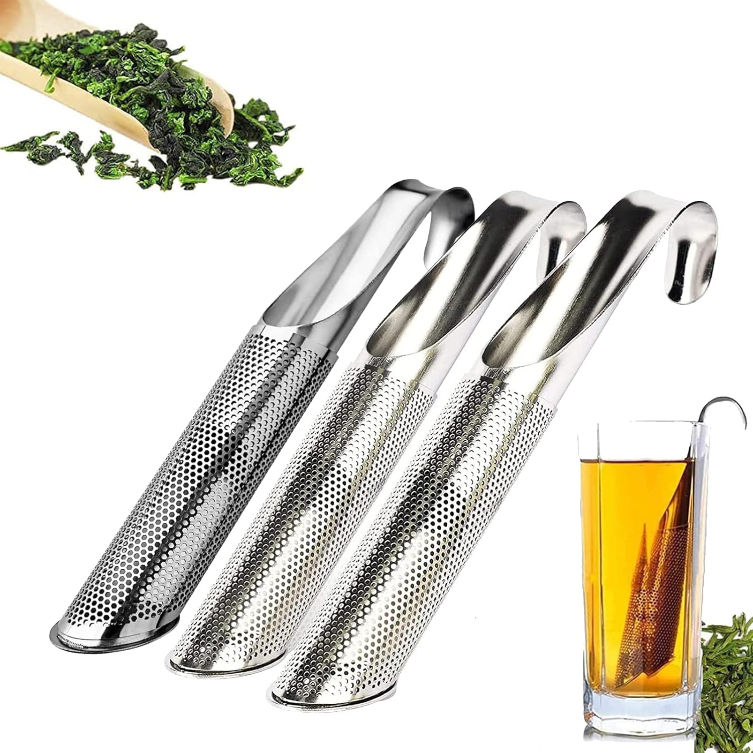 Amazon.com: 3PCS Tea Diffuser for Loose Tea, Tea Strainer Stainless ...