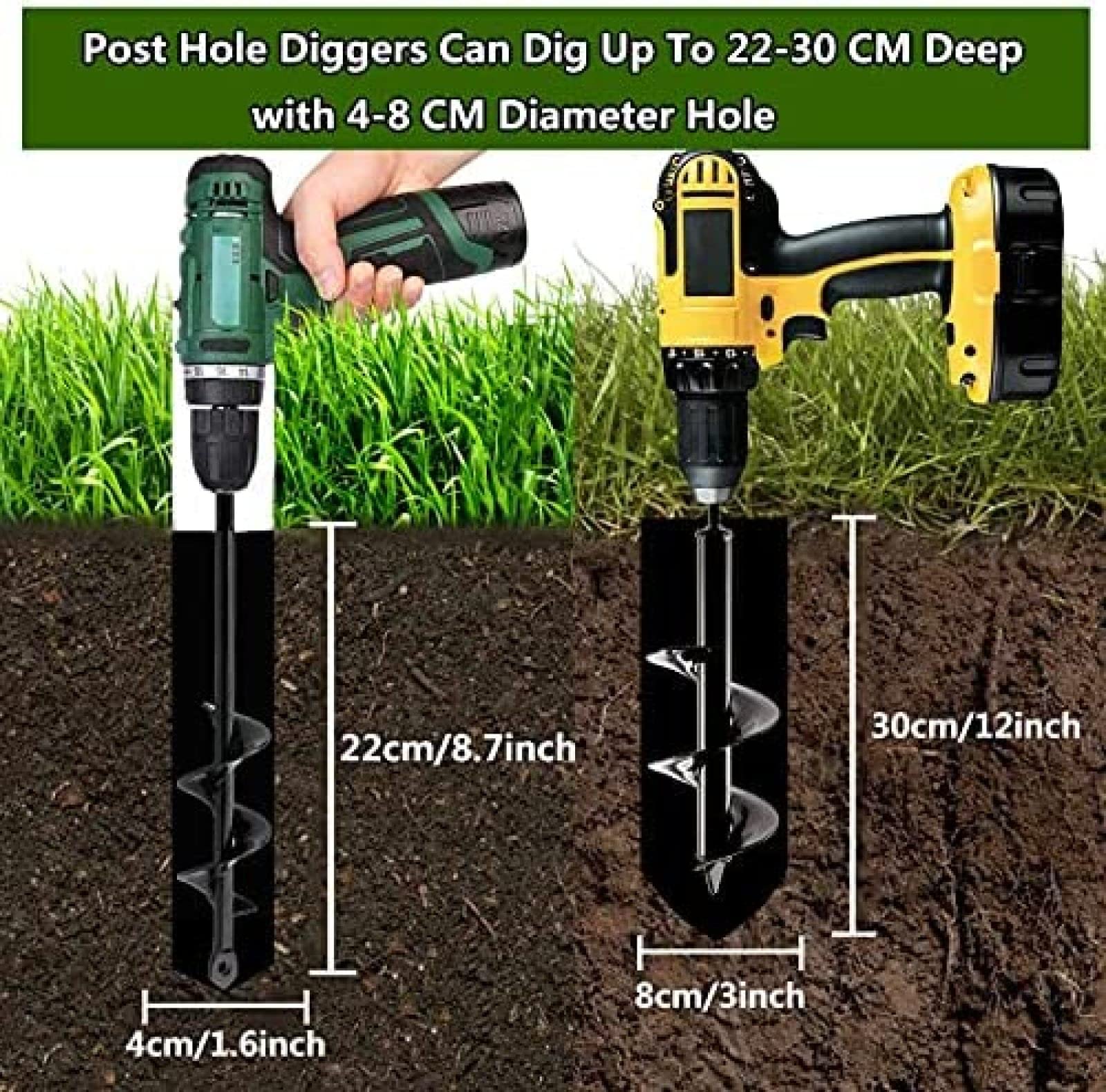 Roto Planter Earth Auger Vevor Post Hole Digger Garden Auger Spiral