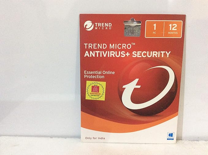 Trend Micro Antivirus+ Security (1user / 1Year Activation Code Only ...