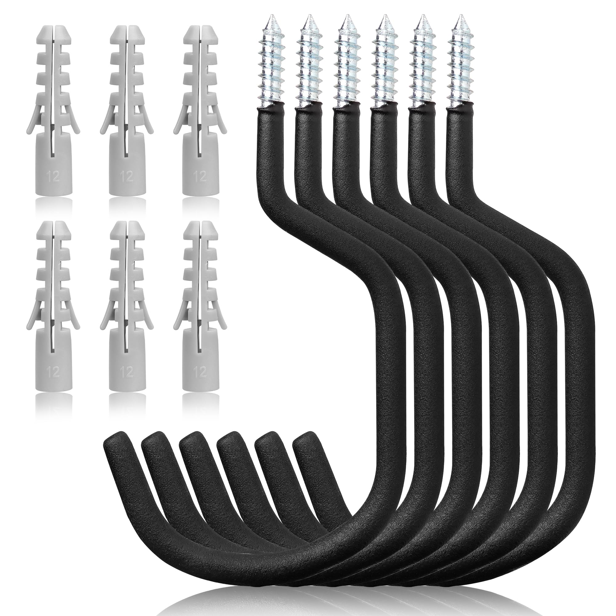 Snapklik.com : 6 Pack Heavy Duty Bike Hook, 7.5 Inches, Capacity 100LBS ...