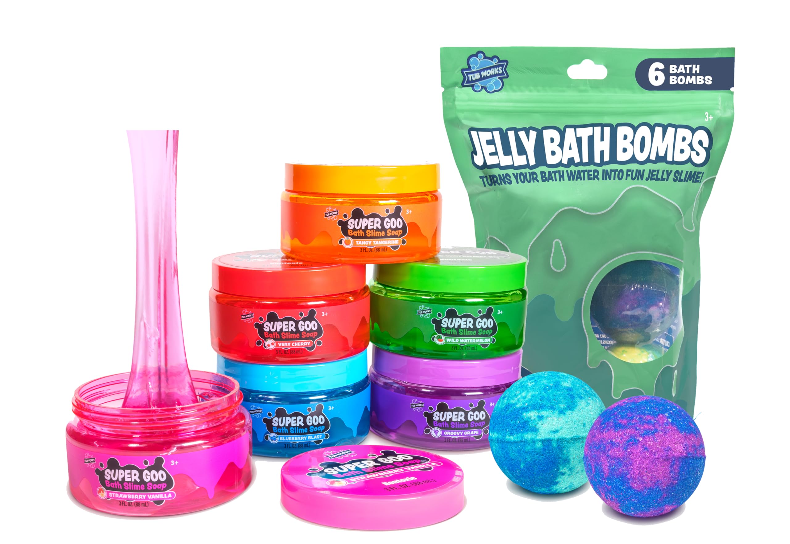 Amazon.com: Tub Works Bath Slime Soap & Jelly Bath Slime Bath Bombs Set ...