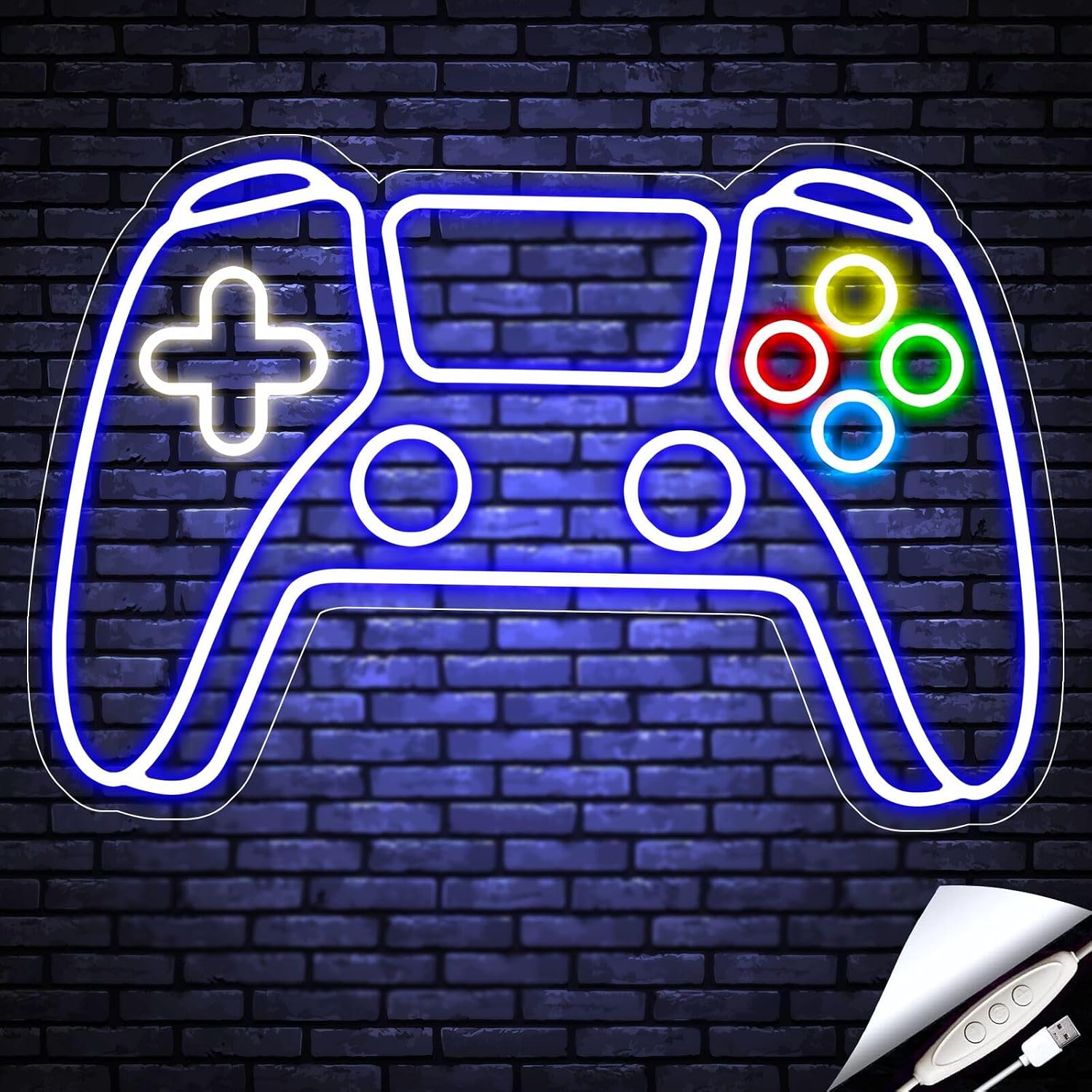 Gamer Neon Sign, Gamepad Shaped LED Neon Sign for Gamer or Teen Boys ...
