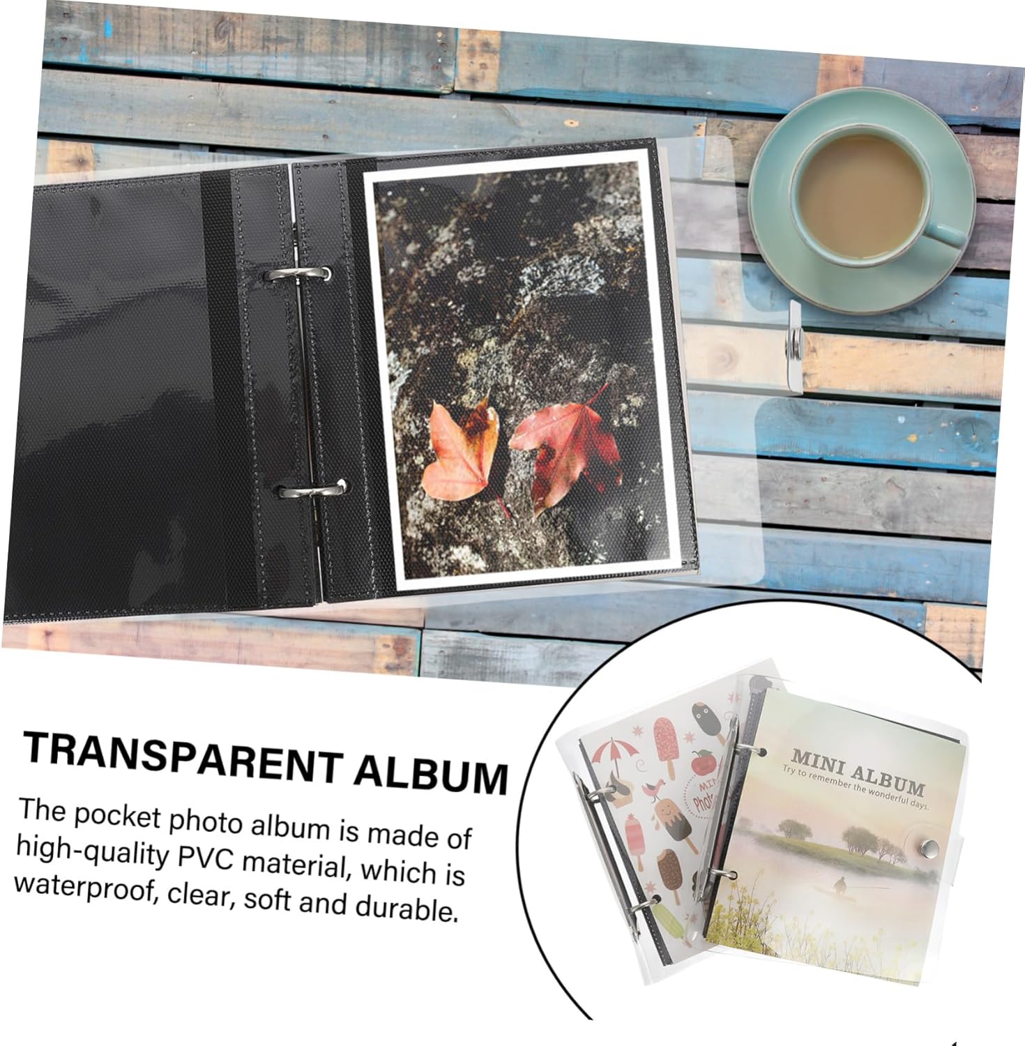 Amosfun 2pcs Photo Album Transparent Picture Album Photo Book Album ...