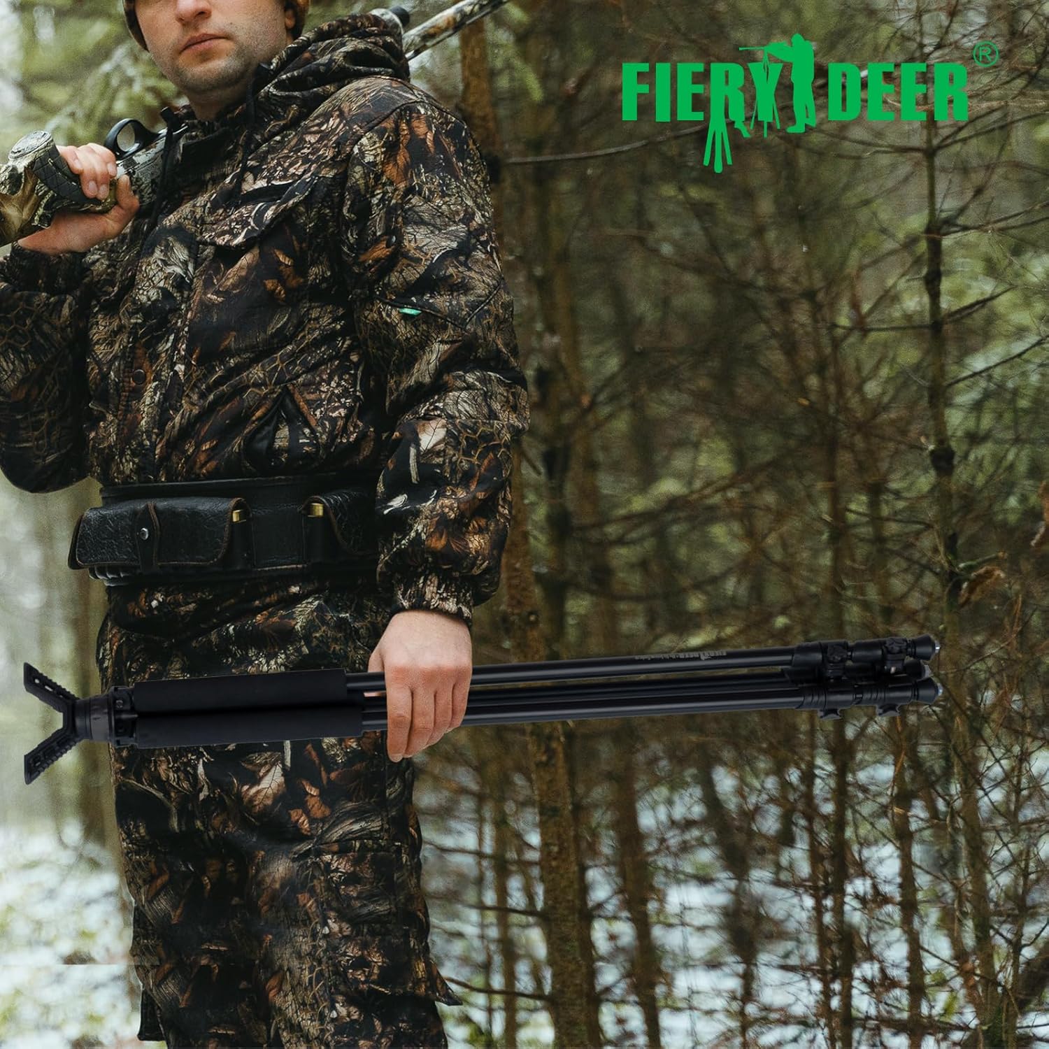 FIERY DEER Shooting Stick for Hunting, Shooting Bipod for Rifle with ...