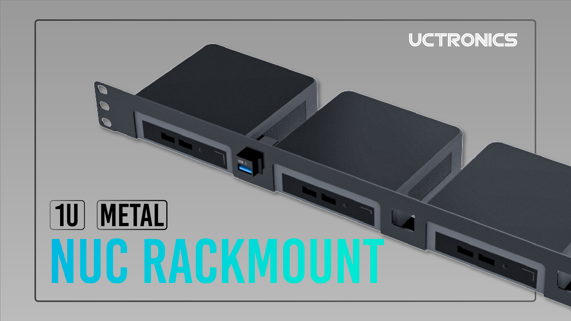 Electronikz - UCTRONICS NUC Rack Mount, 19" 1U Rackmount Supports 3 ...