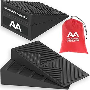 Amazon.com : Aligned Ability Squat Wedge Block Set - Slant Board for ...