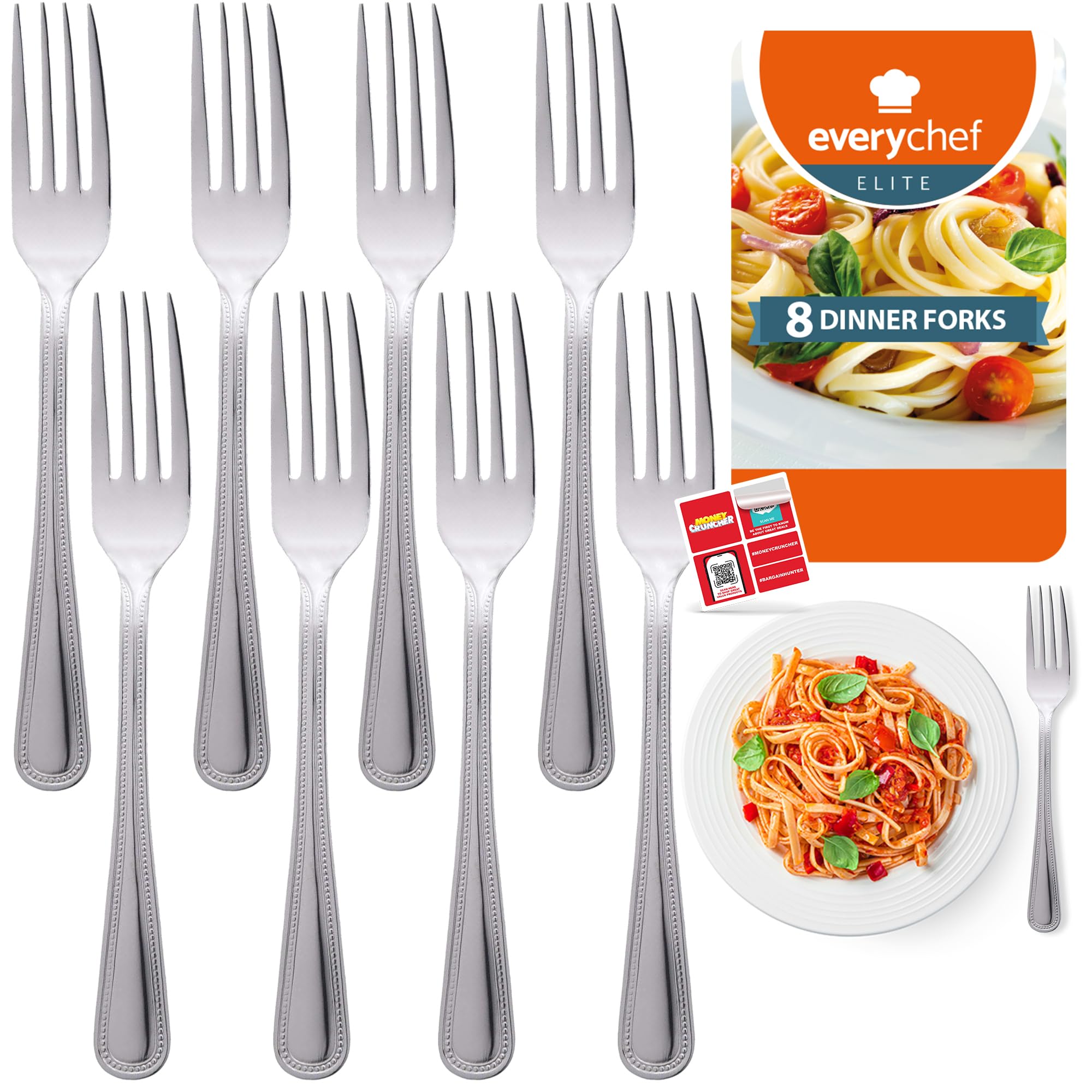 8pk Dinner Forks Set | Stainless Steel Fork Set, Cutlery Forks for Home ...