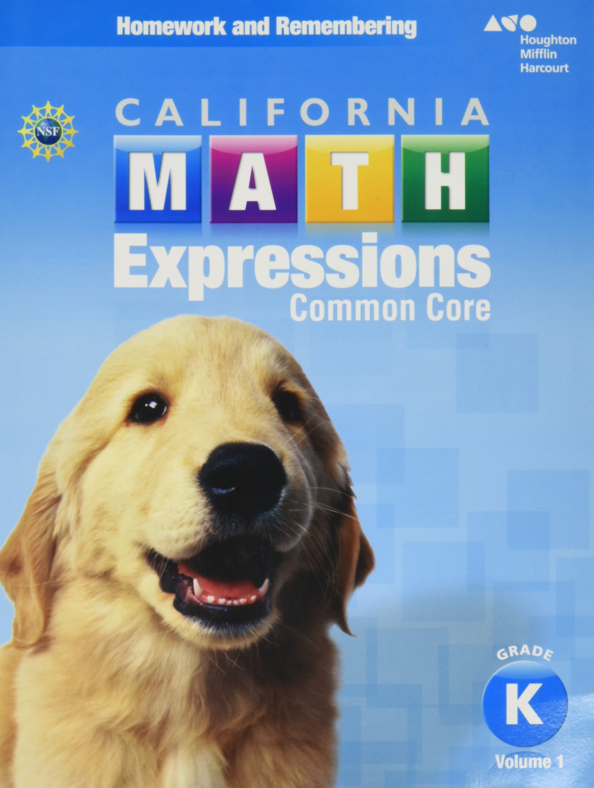 Homework and Remembering Workbook, Volume 1 Grade K (Houghton Mifflin Harcourt Math Expressions ...