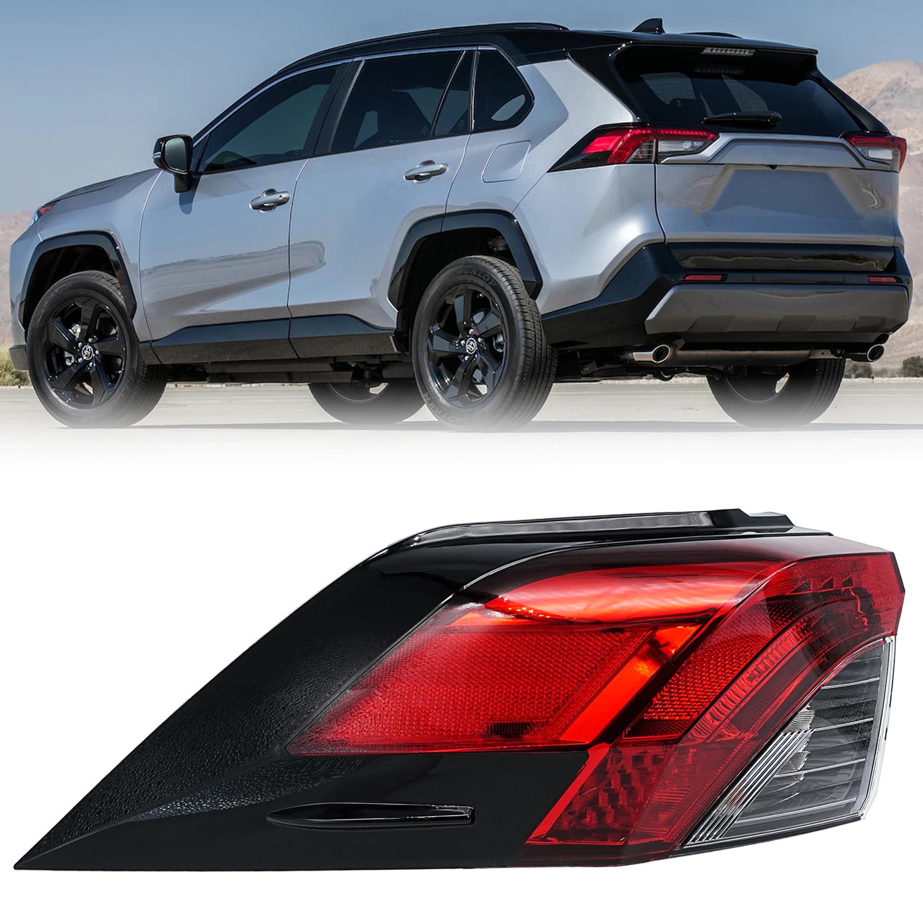 Tail Light Assembly Compatible with Toyota RAV4 2019 2020 2021 Outer ...
