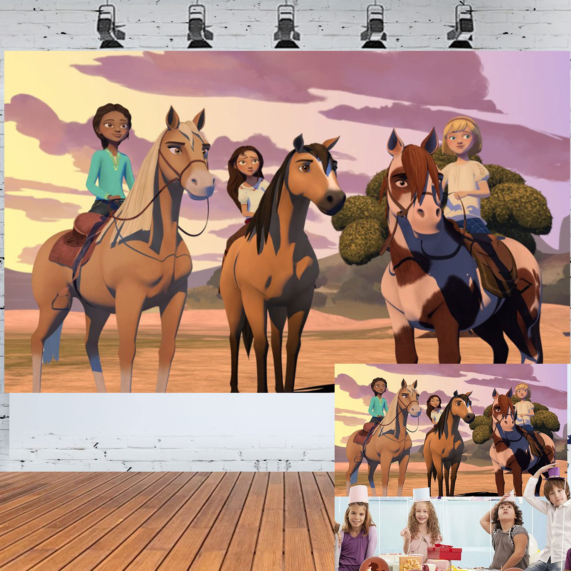 Spirit Riding Free Birthday Decorations Backdrop Photography Spirit ...
