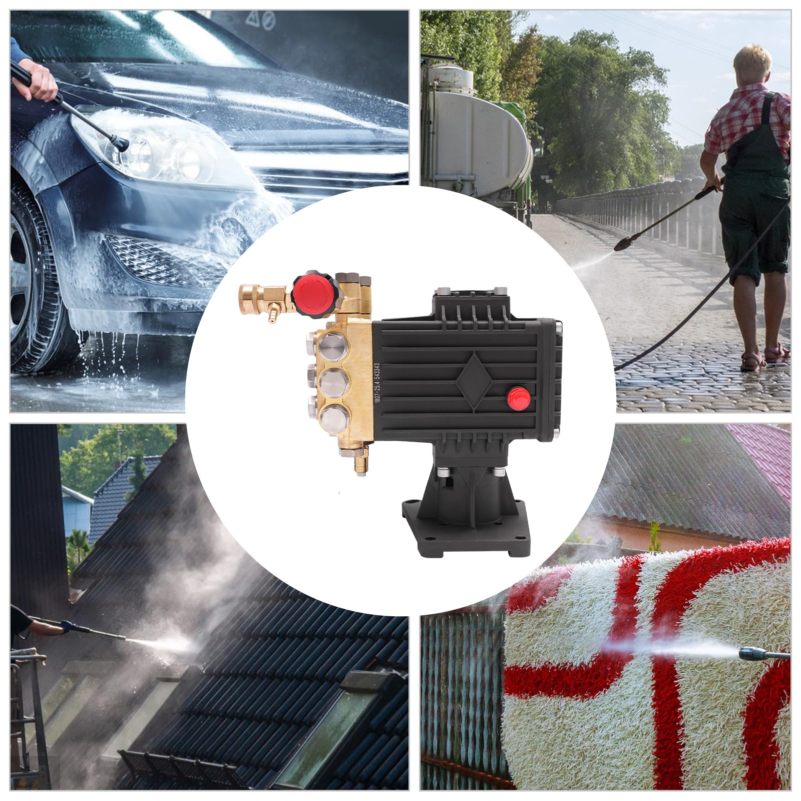 Snapklik.com : Pressure Washer Pump, 4000 PSI, 4GPM - Brass/Aluminum ...