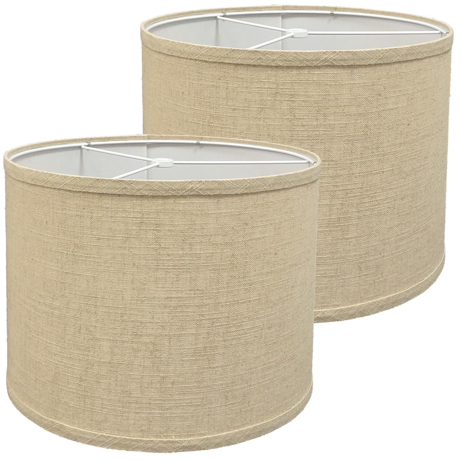 WANKAIX Lampshades Set of 2, Drum Lamp Shades Set of 2 Lamp Shade Hand ...