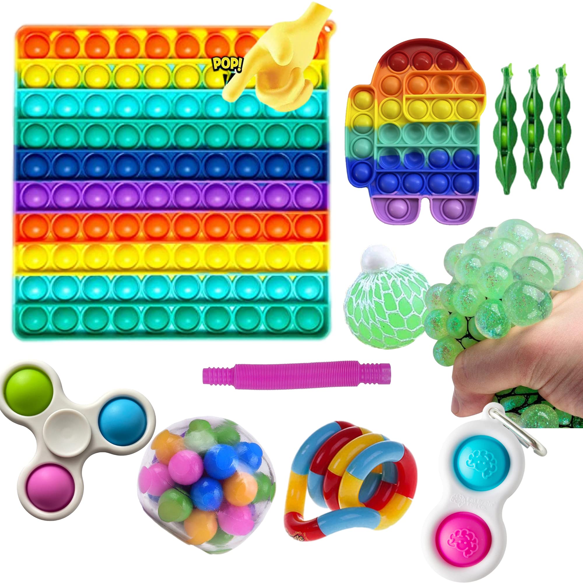 Buy Big pop it, fidget simple dimple fidget spinner, tik tok fidget ...