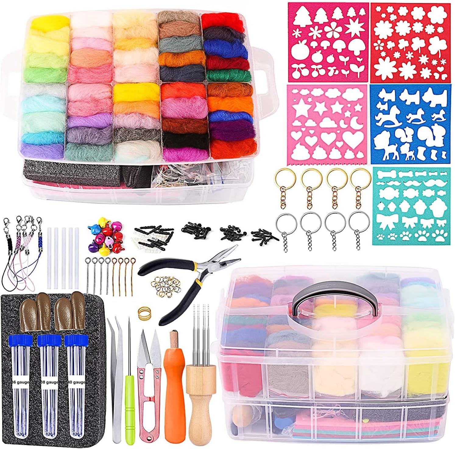 Amazon.com: 241 Pcs Needle Felting Kit - Complete Needle Felting Tools ...