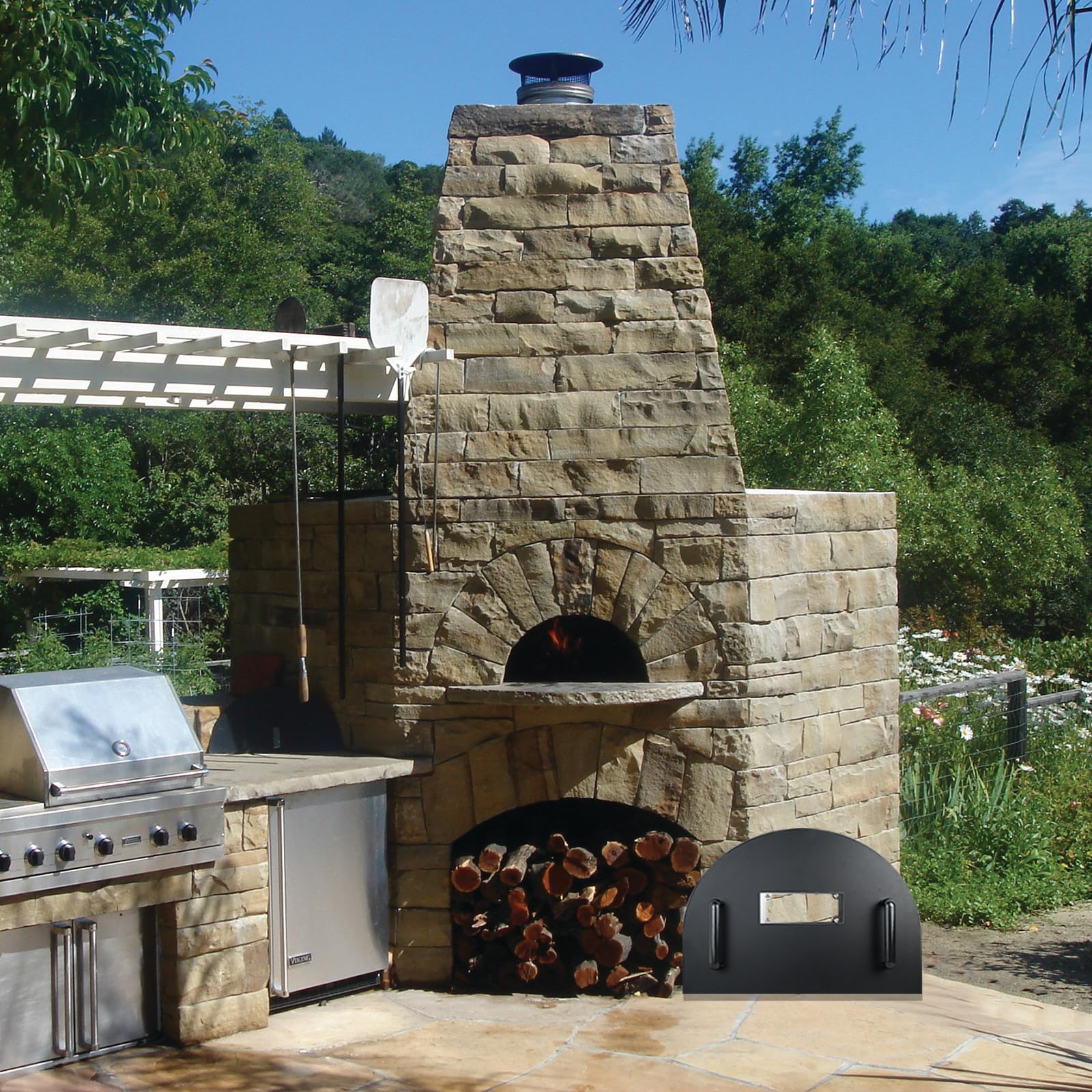 Snapklik.com : Karpevta Pizza Oven Door 25x20 Heavy Duty Steel Outdoor ...