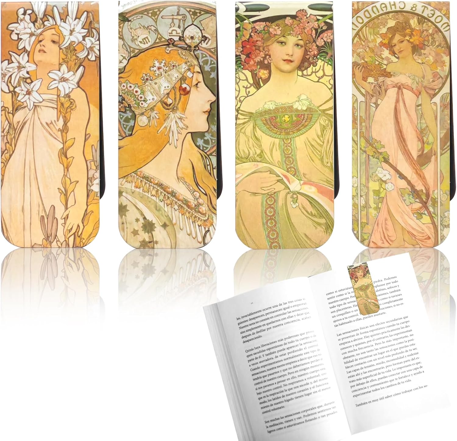 Amazon.com: Rukinovi 4Pcs Bookmark,Book Lovers Magnetic Bookmarks ...