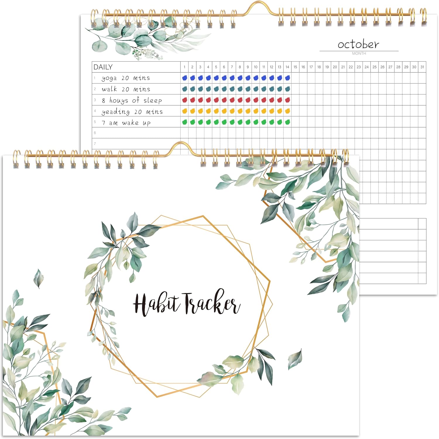Amazon.com: Habit Tracker Calendar - 12 Months Undated Daily Weekly ...