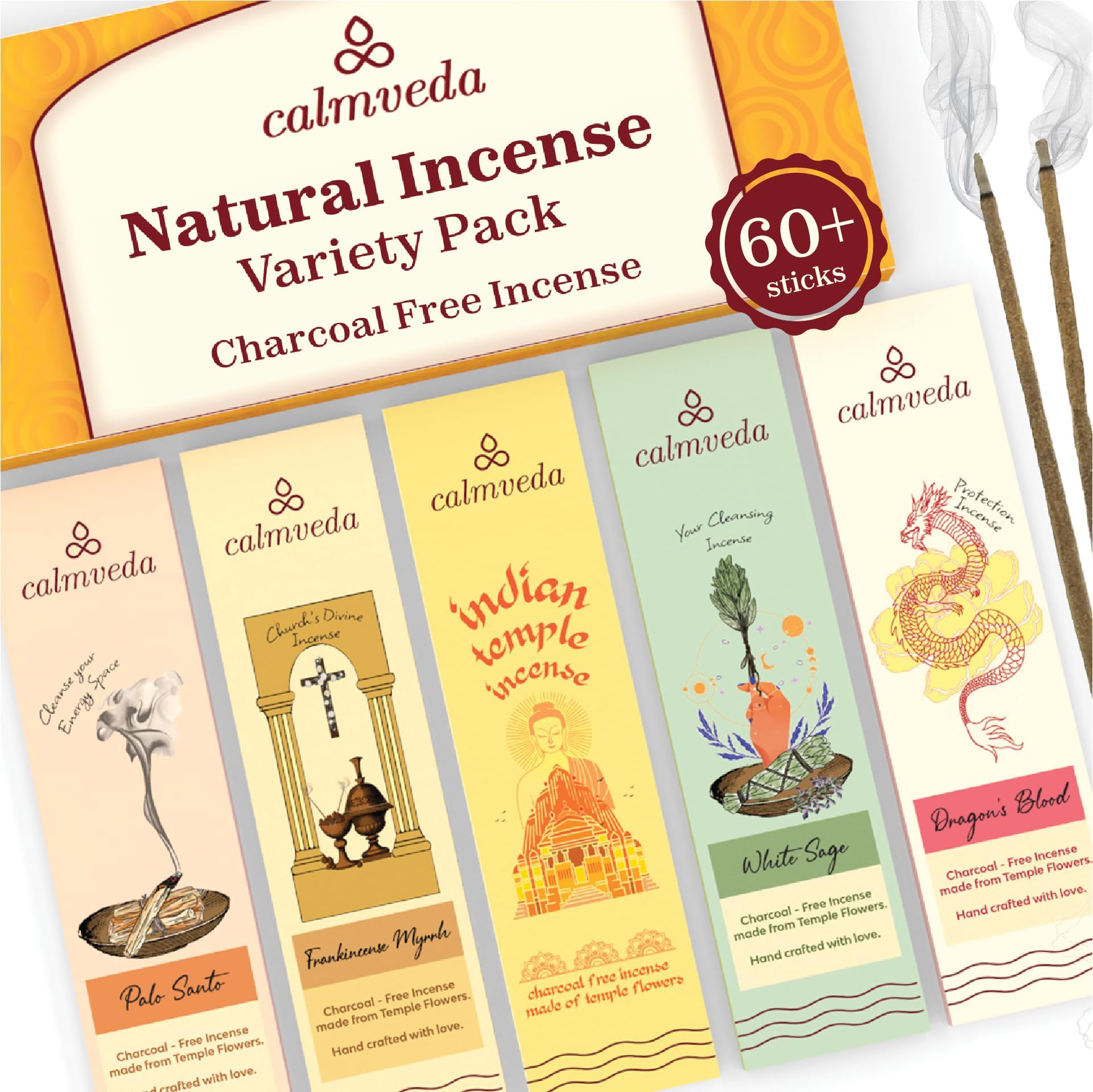 Amazon.com: Premium Incense Sticks, Lavender, Sandalwood, Jasmine ...